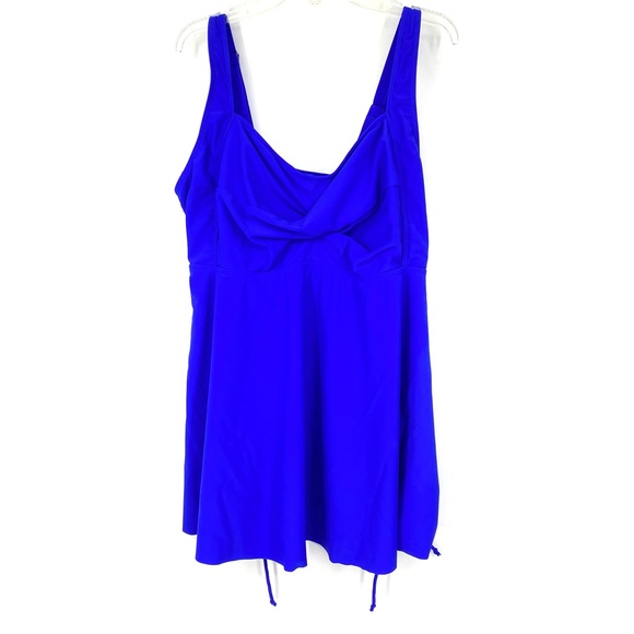 Aqua Eve | Swim | Aqua Eve Tankini Swim Top Royal Blue Ruched | Poshmark